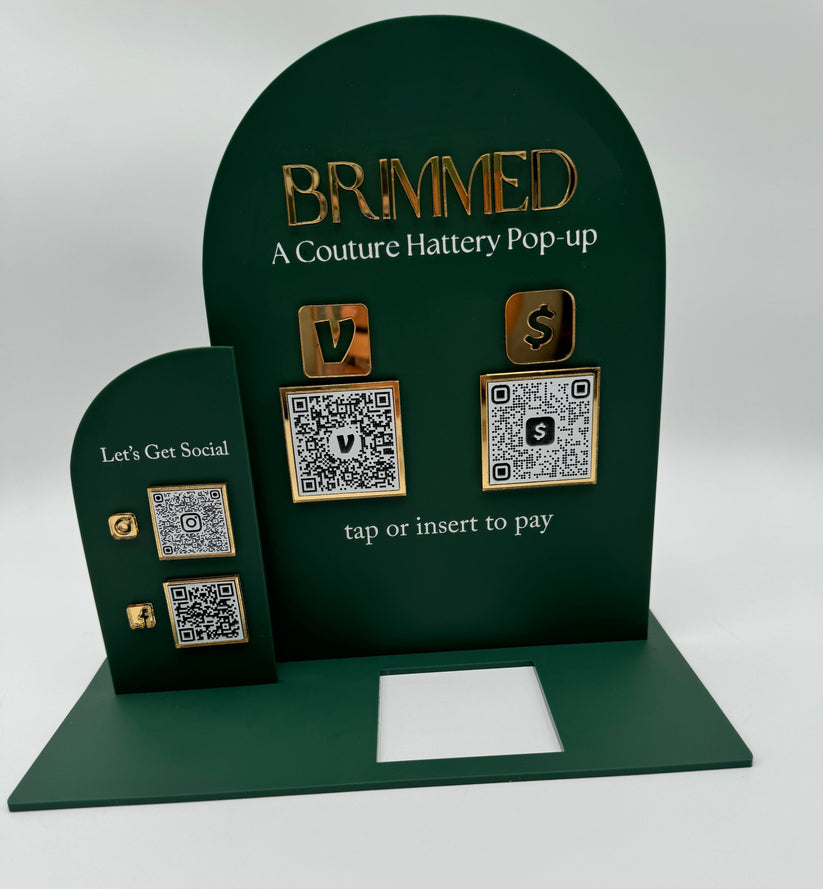QR code Sign with Square Reader Base – Ame Rain Designs