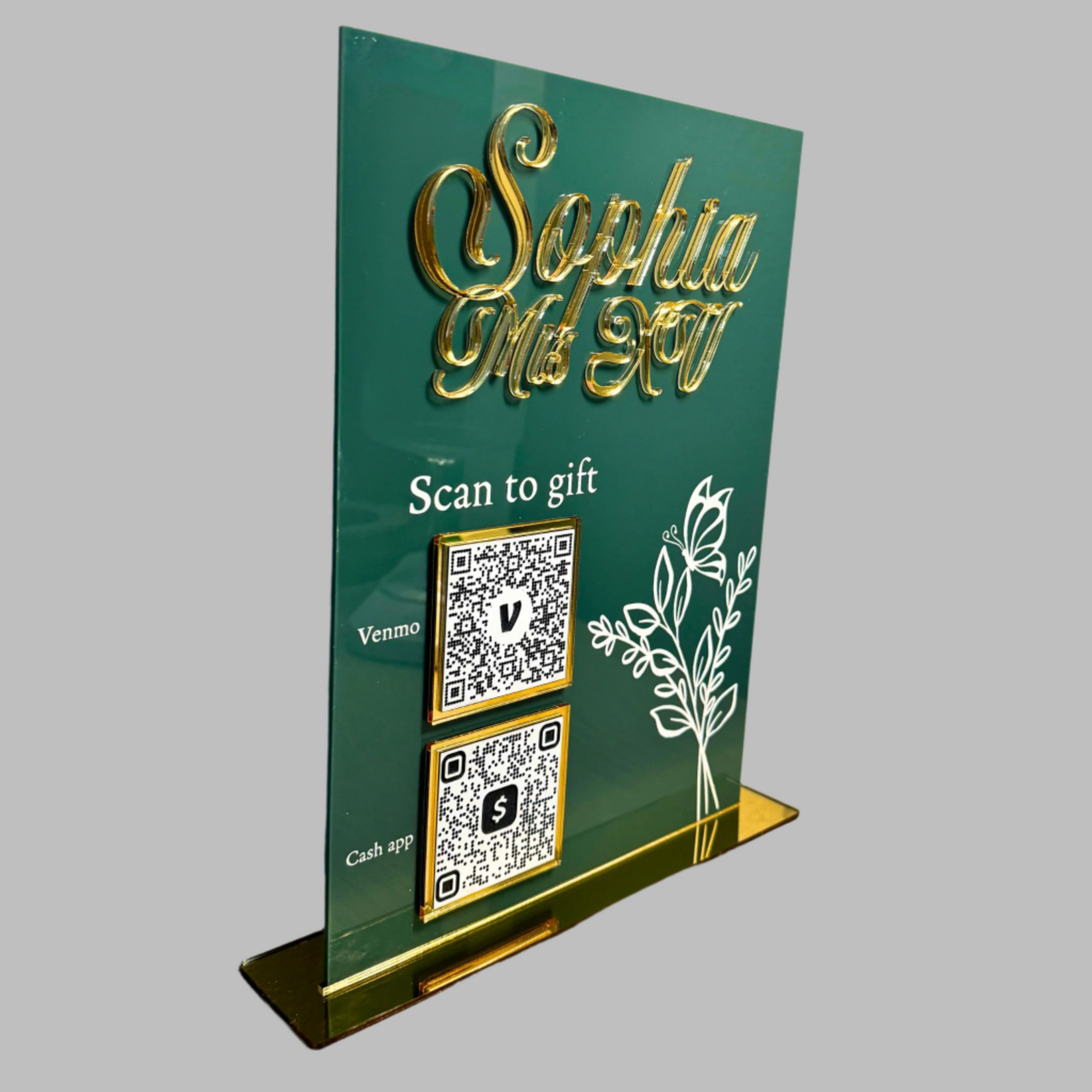 Quinceañera Scan to Gift Sign – Ame Rain Designs